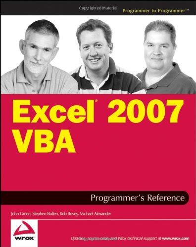 Excel 2007 Vba Programmers Reference Ebook Studyingcore
