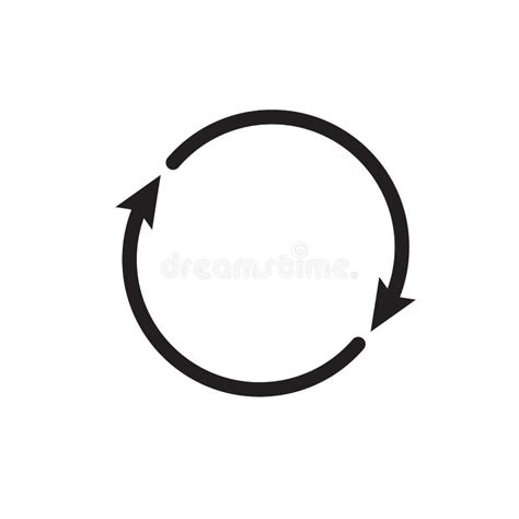 Synchronization Symbol With Arrows Vector Design Illustration Stock