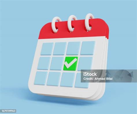 3d 시간 관리 아이콘입니다 약속 날짜 일정 미리 알림 회의 계획 날짜가 표시된 달력입니다 3d 그림 0명에 대한 스톡 사진 및