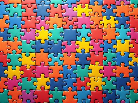 Colorful Jigsaw Puzzle Pattern Background Jigsaw Pattern Background Jigsaw Puzzle Background