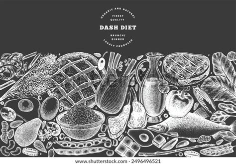 Dash Diet Design Template Vector Hand Stock Vector Royalty Free