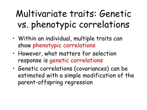 Ppt Constraints On Multivariate Evolution Powerpoint Presentation