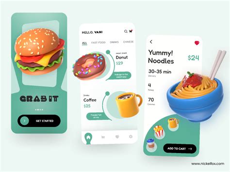 Food Application Figma Mobile App Template Ui4free