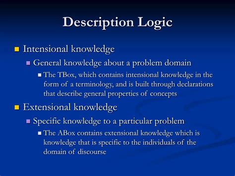 PPT Description Logic PowerPoint Presentation Free Download ID 5332784