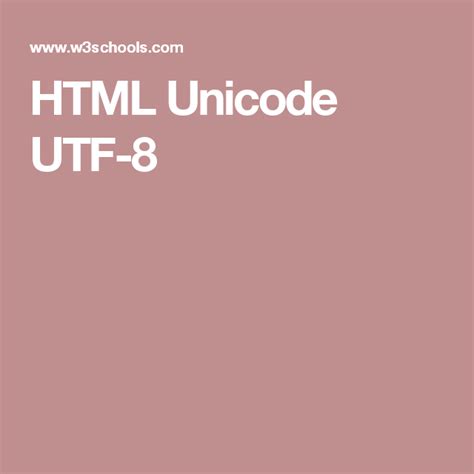 Unicode Html