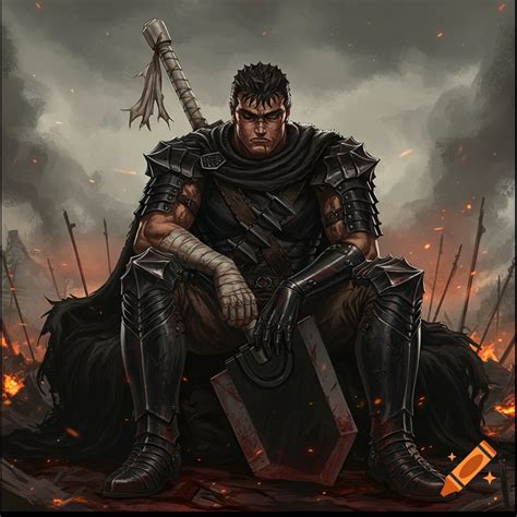 Guts From Berserk Sitting On Craiyon