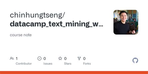 Github Chinhungtsengdatacamptextminingwithr Course Note