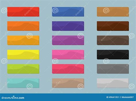 Flat Web Buttons Collection Stock Vector Illustration Of Navigation Sign