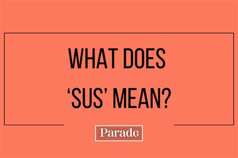 Sus Meaning The Slang Terms Definition Parade
