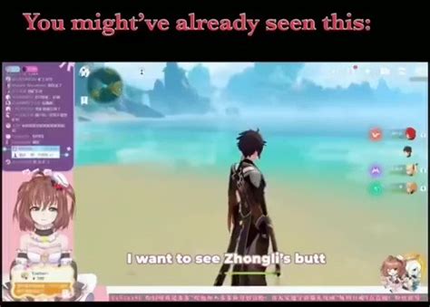 Kico On Twitter Remember These Lumine And Paimons Cn Va Reactions Seeing Zhonglis Butt