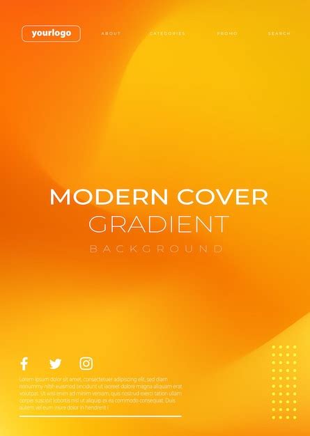 브로셔 연간 보고서 잡지 포스터 및 기타의 터 그라디엔트 커버 배경 템플릿 프리미엄 벡터