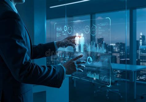 interactive data visualization stock illustration illustration of touching executive 370553522