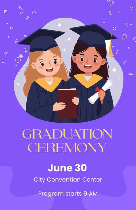 Free Elementary Graduation Poster Template To Edit Online