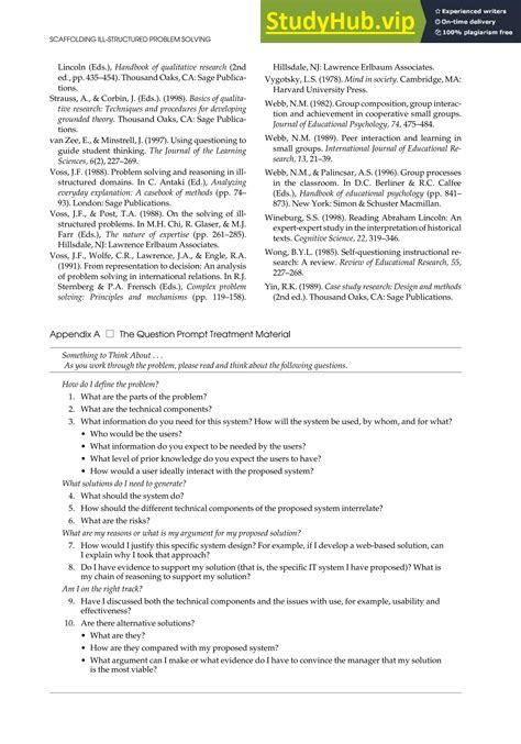 A Conceptual Framework For Scaffolding Iii Structured Problem Solving