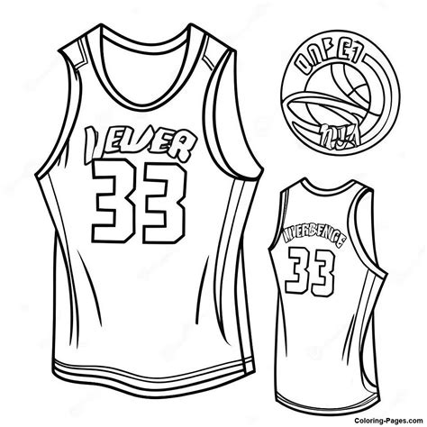 Retro Nba Jersey Coloring Page Coloring