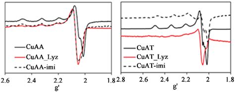 Esr Spectra Of Cuaa Left And Cuat Right As Binding Water Or
