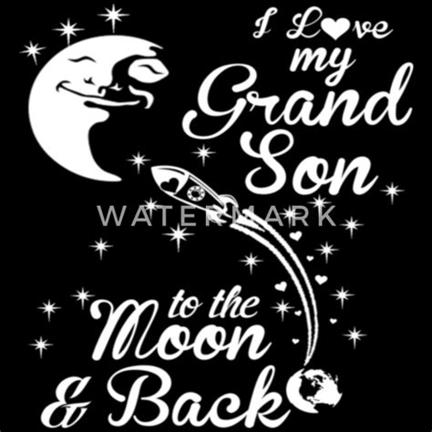 I Love My Grandson To The Moon And Back Mens T Shirt Spreadshirt