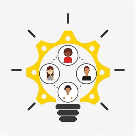 협업 컨셉 일러스트 무료 벡터