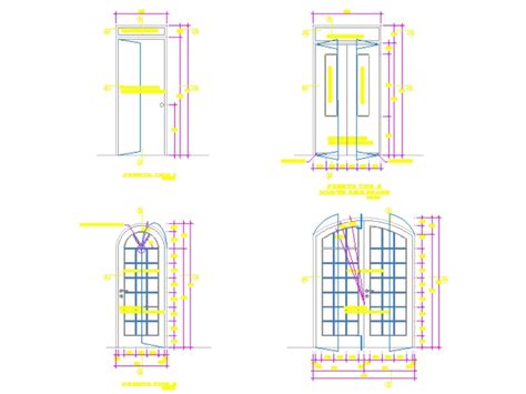 Gothic Doors In Autocad Cad Download 68 2 Kb Bibliocad