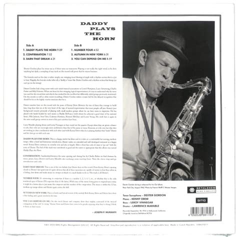 Dexter Gordon Daddy Plays The Horn Eu New Music Space Pl