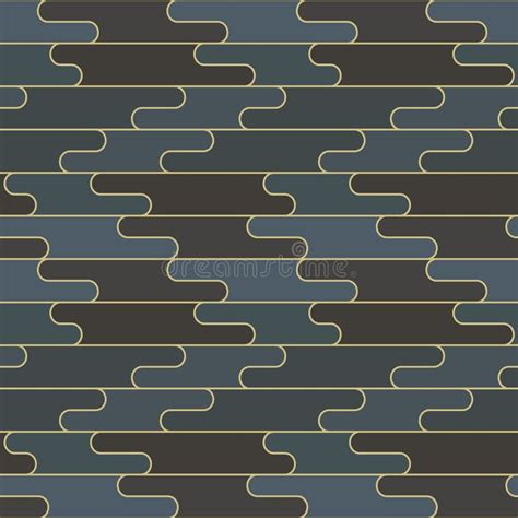 Japanese Round Rectangle Wave Vector Seamless Pattern Stock Vector Illustration Of Font