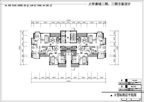 一梯四户高层户型户型图土木在线