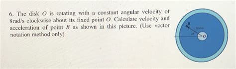 Solved The Disk Is Rotating With A Constant Angular Chegg