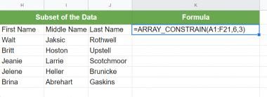 How To Use ARRAY CONSTRAIN Function In Google Sheets Sheetaki