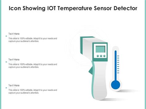 Icon Showing IOT Temperature Sensor Detector Presentation Graphics Presentation PowerPoint