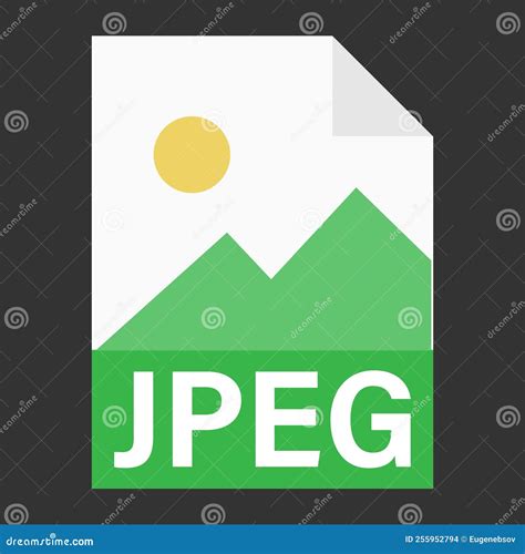 Modern Flat Design Of Jpeg File Icon For Web Stock Vector Illustration Of Extension