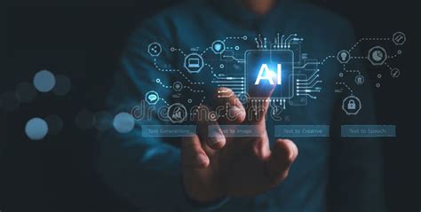 Artist Man Using Hand Ai Artificial Intelligence To Generate Content