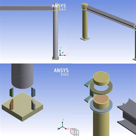 Typical Composite Frame And Connections In Fe Model Fe Finite Element Download Scientific
