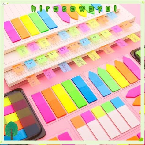 Hirasawayui 100 แผ่น Memo Pad บุ๊คมาร์ค Vintage สี Tab Strip Label อุปกรณ์สํานักงาน Index Flags