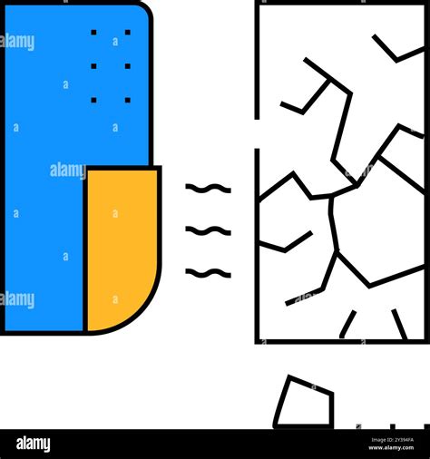 Glass Break Sensor Icon Color Illustration Stock Vector Image And Art Alamy