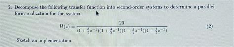 Solved Decompose The Following Transfer Function Into Chegg