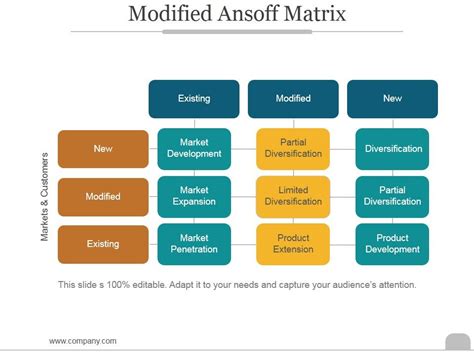Modified Ansoff Matrix Ppt Powerpoint Presentation Graphics