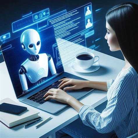 Use Artificial Intelligence Ai Technology In Chatbots A Woman