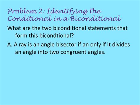 Subject Matter Bi Conditionals And Definitions Objective Pacing Ppt Download
