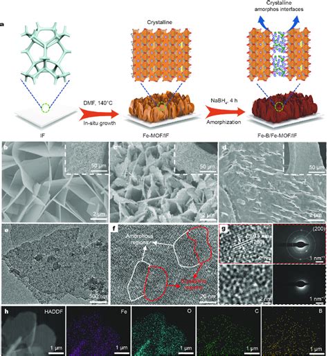 A Schematic Of The Synthetic Process For Fe Bfe Mofif B D Sem Download Scientific