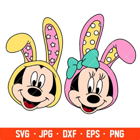 Easter Bunny Mickey And Minnie Svg Free Svg Daily Freebies S Inspire