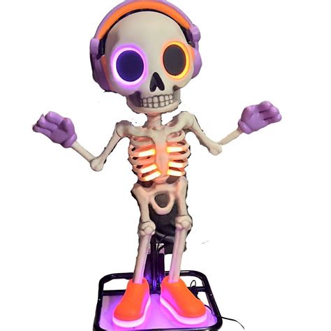 Haunted Living 3ft Animated Led Party Skeleton Halloween Animatronic