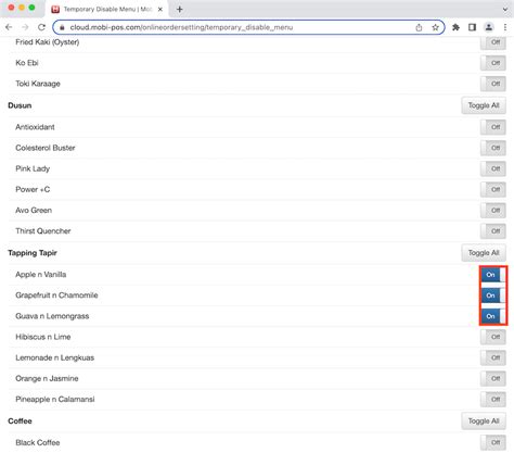 Online Ordering Menu Setup Mobipos