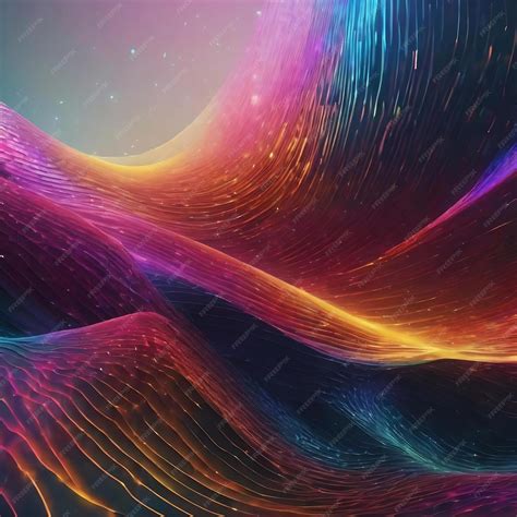 Premium Ai Image Abstract Tech Background Futuristic Wave Data Business Technology Concept