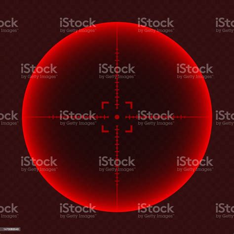 다양한 무기 열 적외선 시력 저격 소총 광학 범위 십자선이 있는 사냥용 총 뷰파인더 조준 사격 마크 기호 군사 표적 기호입니다 게임 Ui 요소입니다 벡터 그림 레티클에 대한