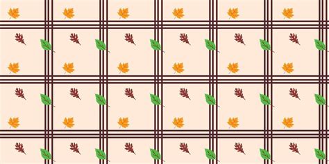 Playful Seamless Diagonal Pattern Design Featuring Maple And Oak Leaves With Added Geometric