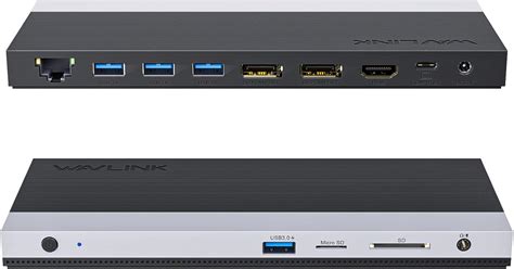 Amazon Com WAVLINK USB C Docking Station With 100W Power Adapter Triple Display For Windows