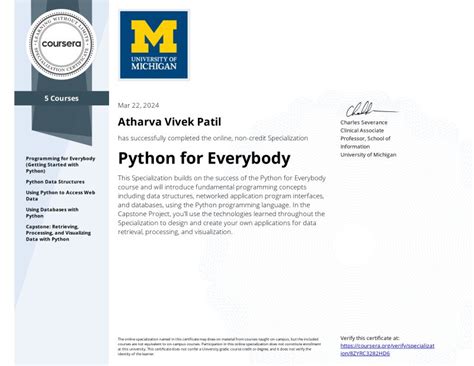 Atharva Patil On Linkedin Python Certification
