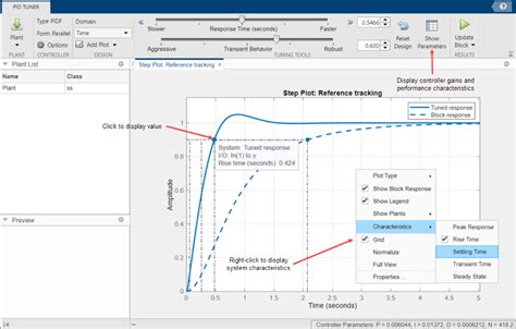 Analyze Design In Pid Tuner Matlab And Simulink