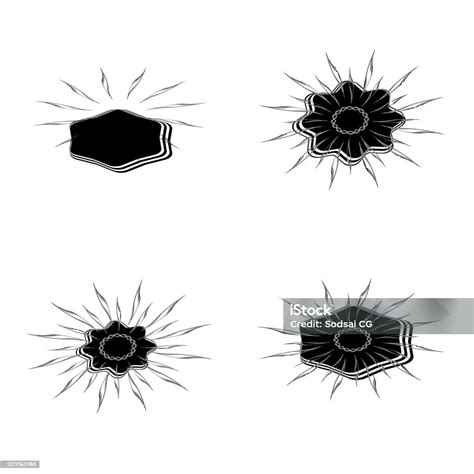 실루엣의 컬렉션 별 꽃 거품 스타 버스트 배너 모양 아이콘 요소 개체 장식 추상적 배경 텍스처 배경 화면 패턴 원활한 예술 그래픽 디자인 벡터 일러스트 현대 스타일 0명에