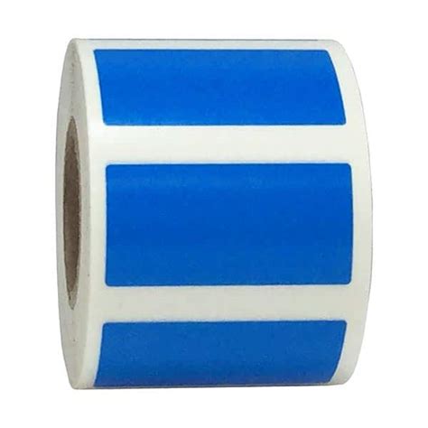 Blue Colored Rectangle Labels 75 X 15